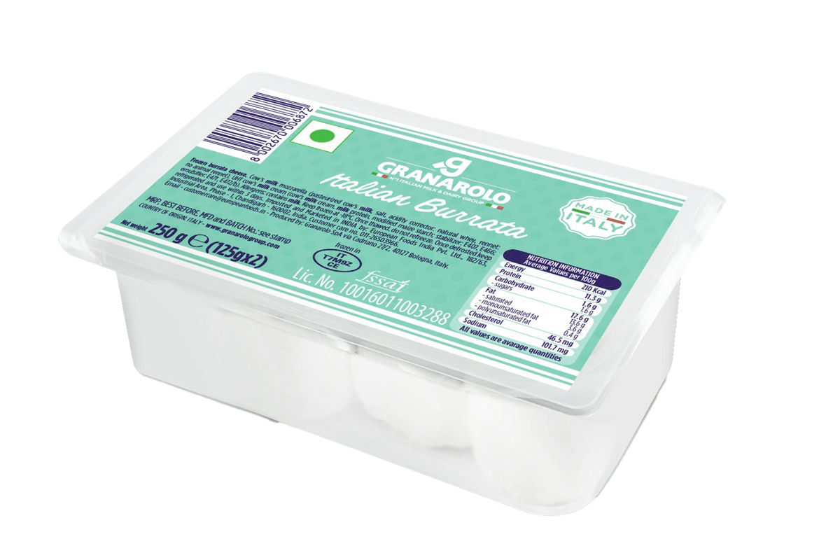 QUESO BURRATA GRANAROLO 250 GRS (125GRX2) (Congelada) - Granarolo